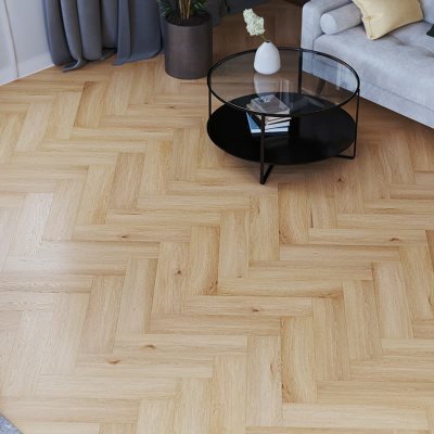 Afirmax Legnar Herringbone 41535 Oak Arvada . Vzor rybí kost.